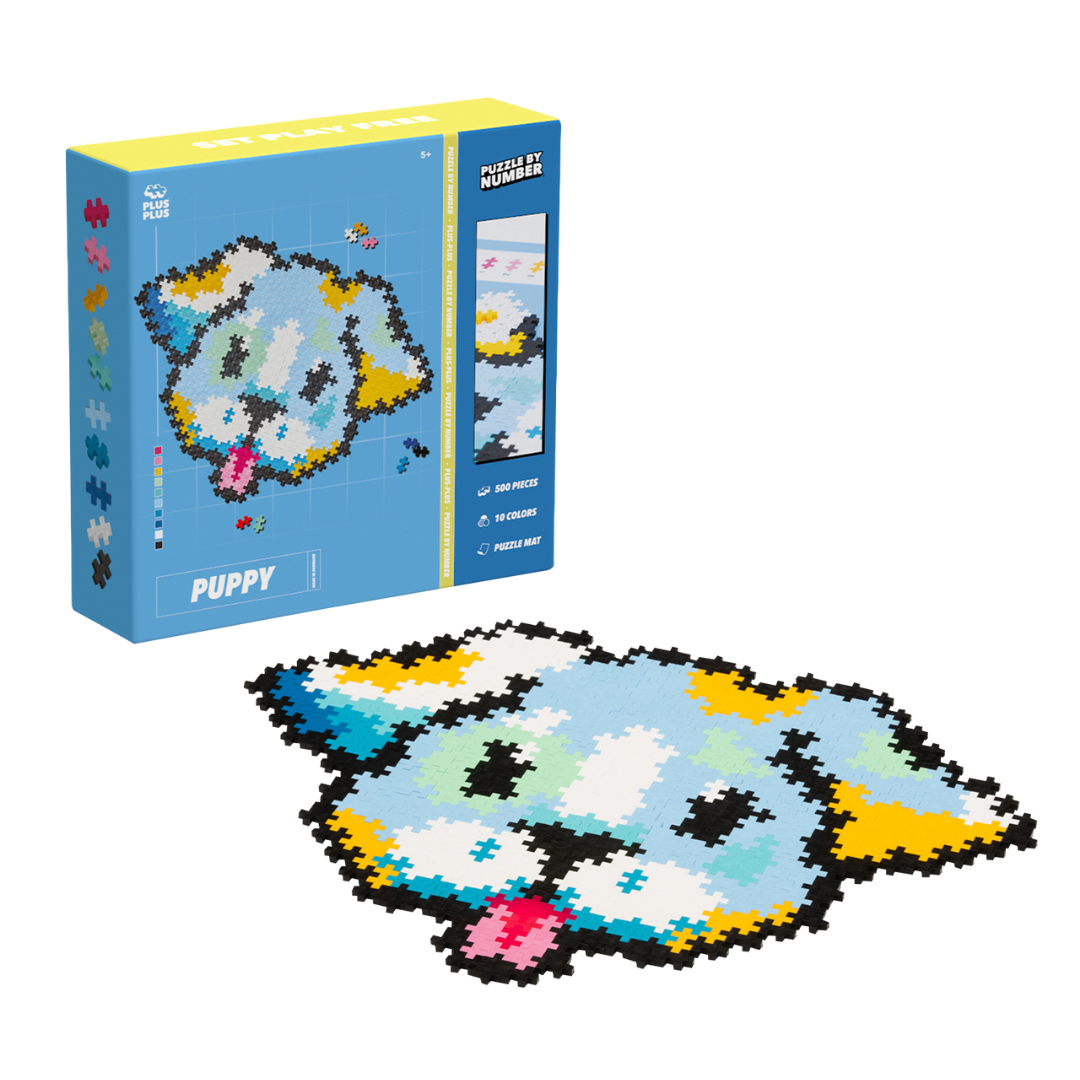 Build a Puppy | Educational Puzzle by Plus-Plus | 500 Pieces